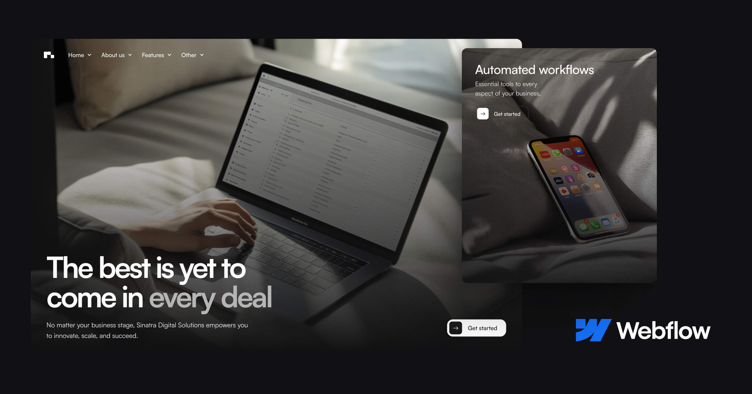 Sinatra - Webflow Ecommerce website template Sinatra - Webflow Ecommerce website template